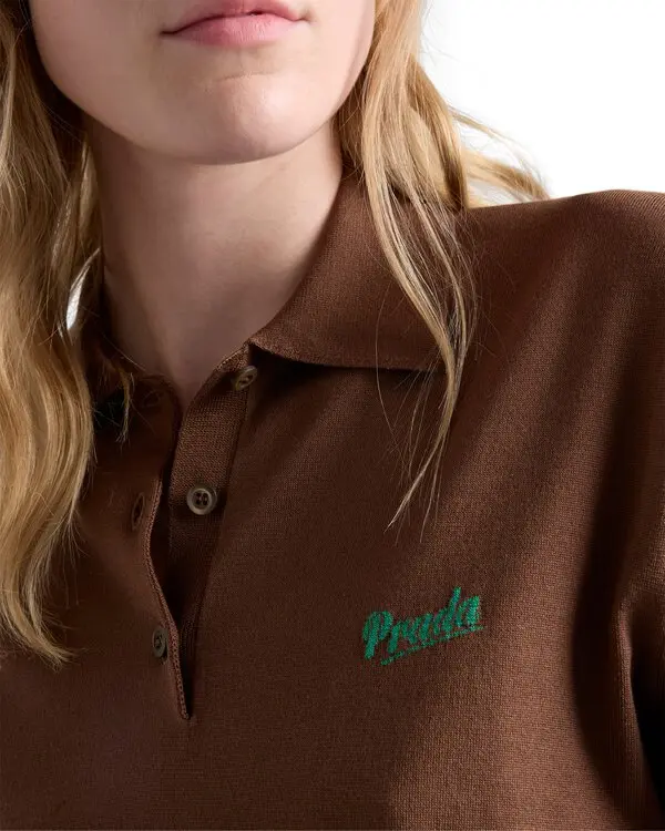 Prada Silk Polo Shirt