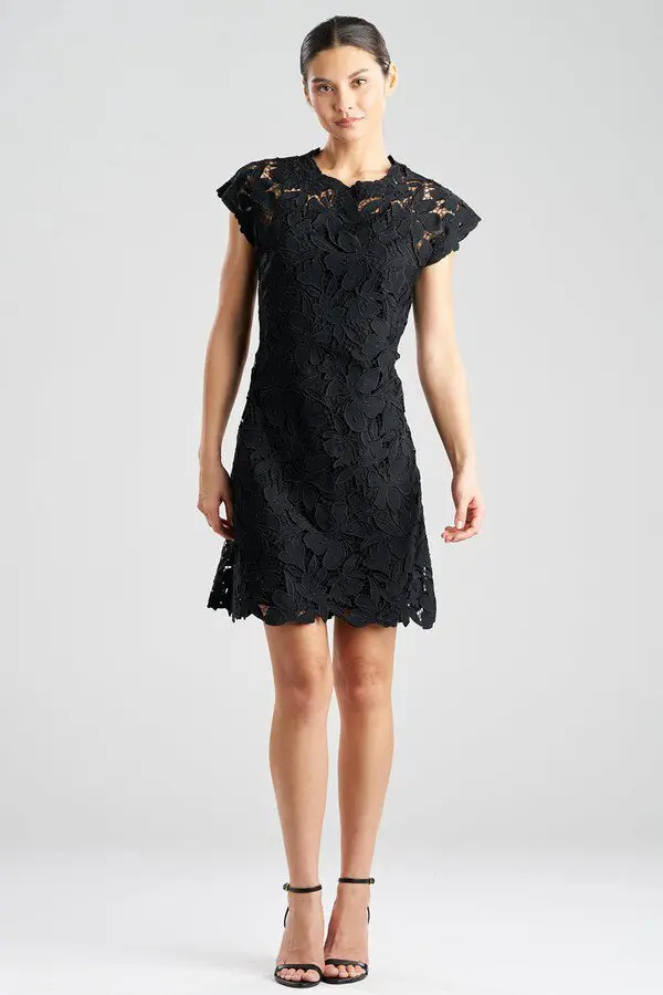 Natori Floral Lace Mini Dress