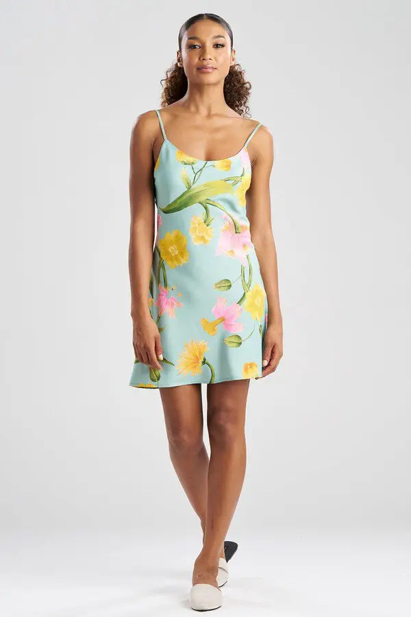 Natori Solene Matte Charmeuse Chemise - Stripe