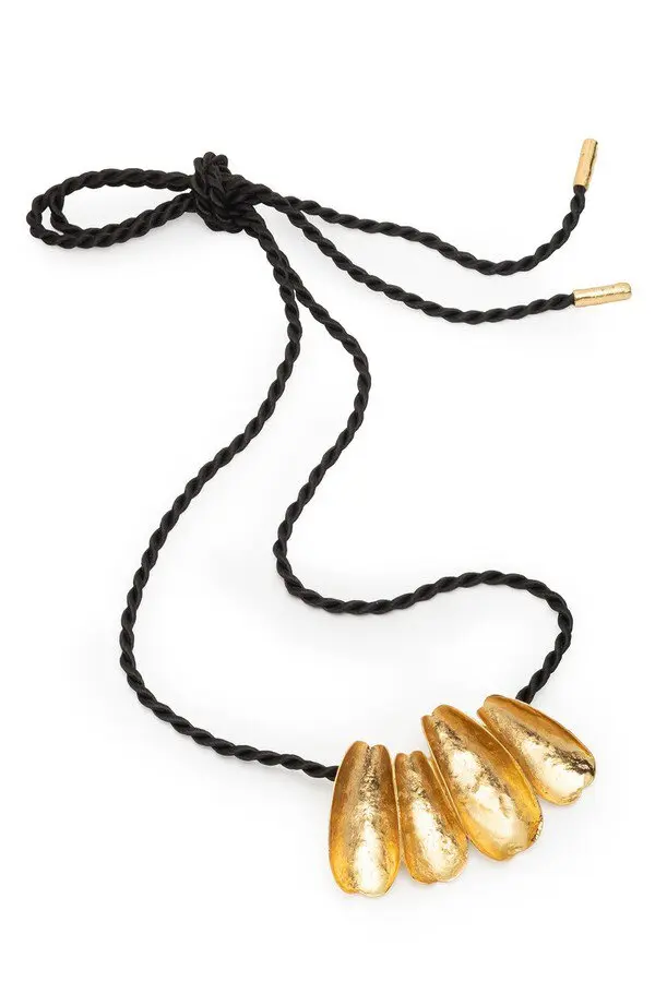 Natori Aurea Plated Pendant Rope Necklace - Gold