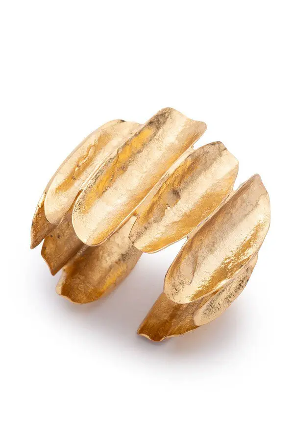 Natori Aurea Plated Cuff Bracelet - Gold