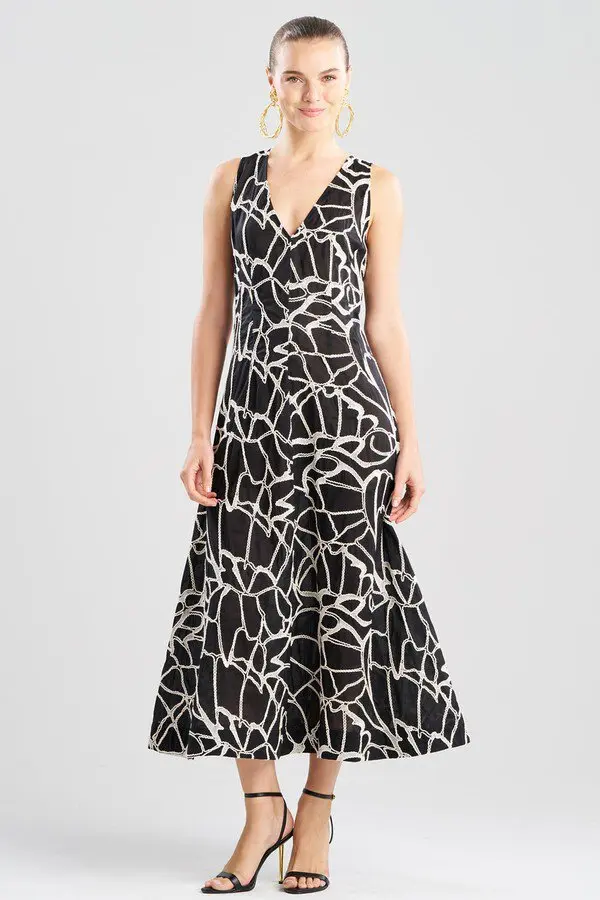 Natori Butterfly Embroidered Cotton Sundress