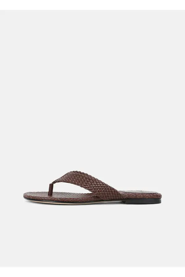 Vince Lotus Leather Sandal - Brown