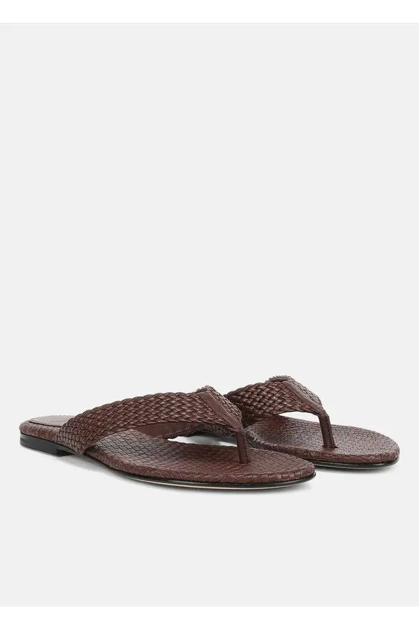 Vince Lotus Leather Sandal - Brown