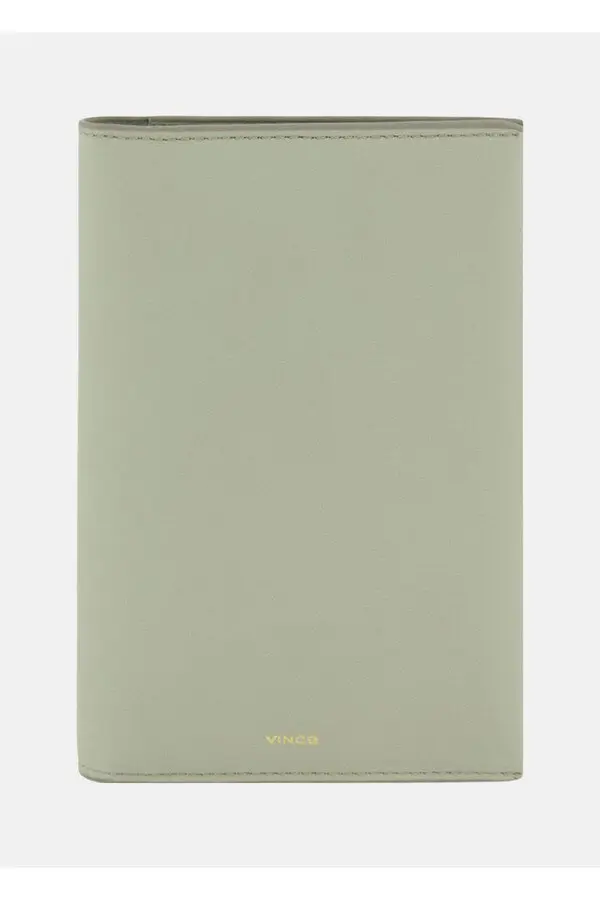 Vince Nappa Leather Passport Case - Natural