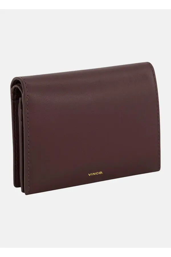 Vince Nappa Leather Folio Card Case - Black