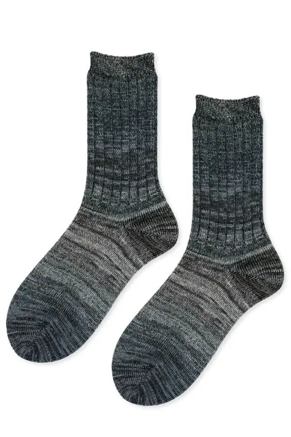 Velvet By Graham & Spencer Cosmic Space Dye Crew Socks - Natural