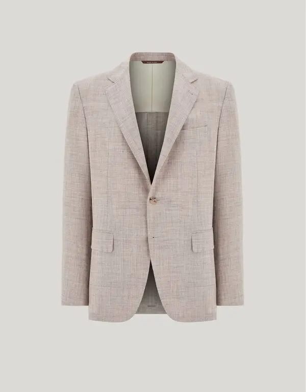 Canali Wool, Silk And Linen Regular-fit Jacket - Beige