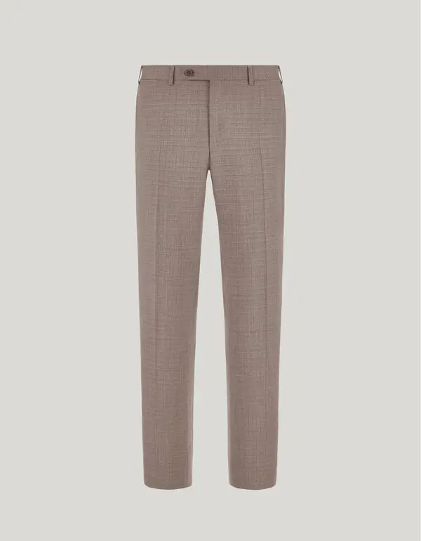 Canali Wool Regular-fit Pants - Brown