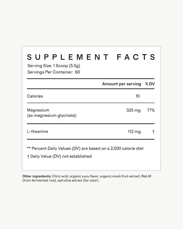 Quince Magnesium Glycinate Plus - Yuzu