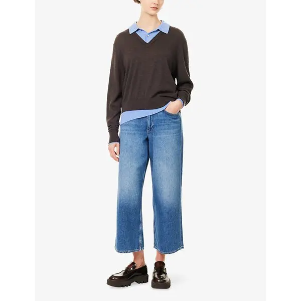 Rag & Bone Andi Cropped Wide-leg Denim Jeans - Millerton