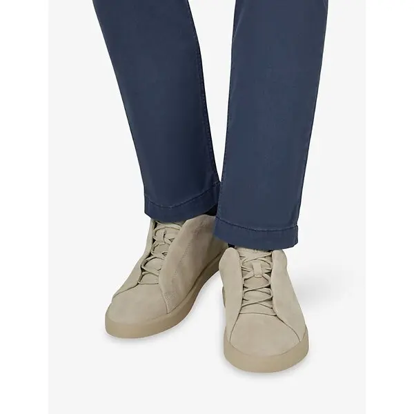 Boggi Milano Essence Suede Trainers - Sand