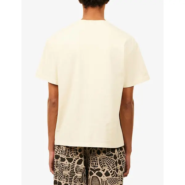 BRAIN DEAD Oracle Graphic-print Cotton T-shirt - Natural
