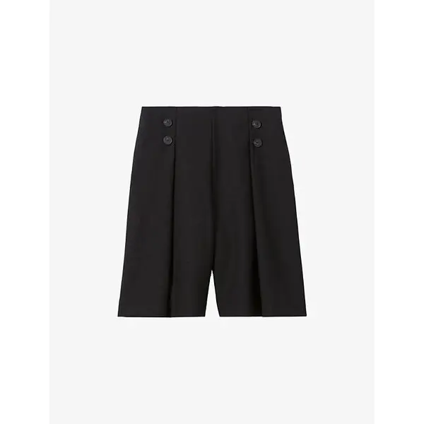 Claudie Pierlot Tailored Woven Bermuda Shorts - Black