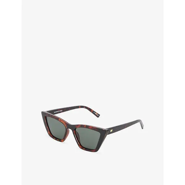 Le Specs Velodrome Cat-eye Acetate Sunglasses - Dark Tort