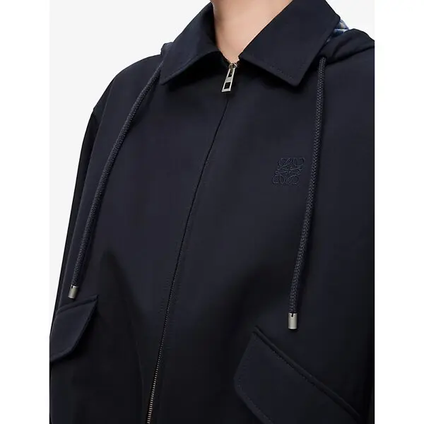 Loewe Hooded Cotton-blend Parka Coat