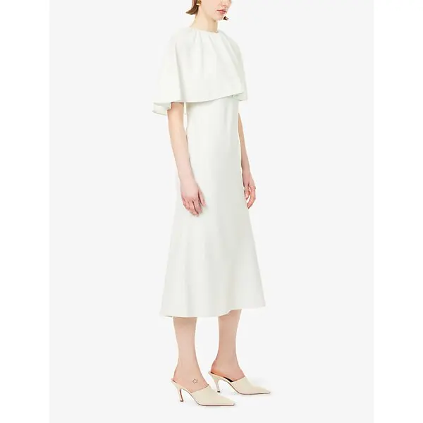 roland mouret draped cady midi dress Sleeveless Light Cady Midi Dress in Black  Roland Mouret