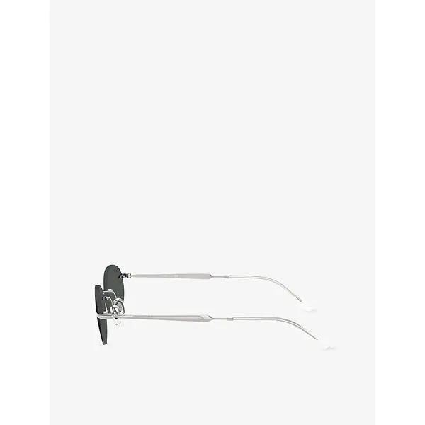 Ray-ban Rb3767 Oval-frame Sunglasses - Silver