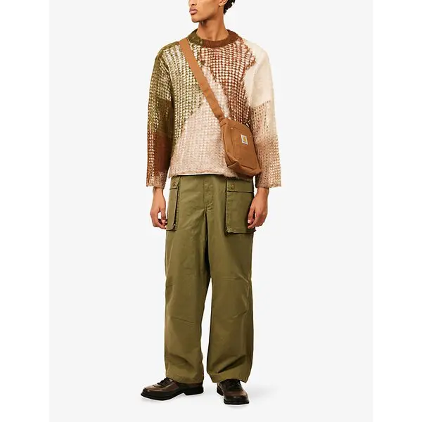 BRAIN DEAD Threadbare Knitted Alpaca-blend Jumper
