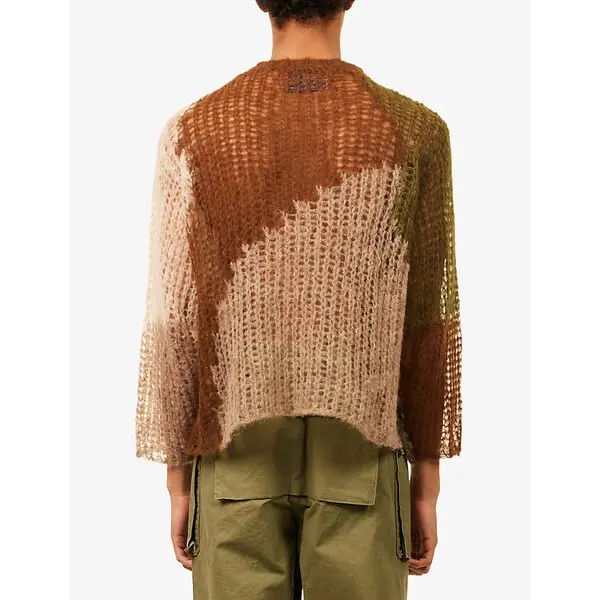 BRAIN DEAD Threadbare Knitted Alpaca-blend Jumper