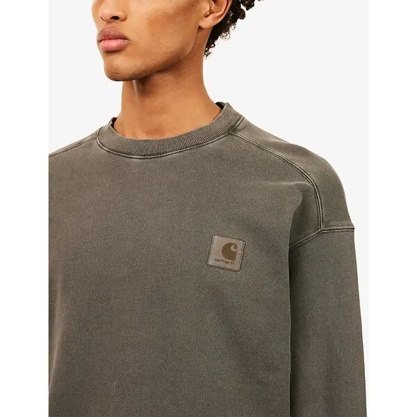 Carhartt Work In Progress Nelson Faded Cotton-jersey Sweatshirt - Black
