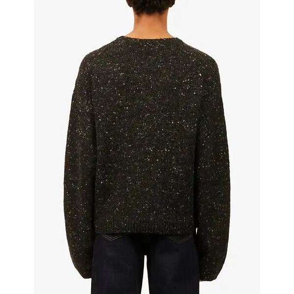 BRAIN DEAD Oversized Crew-neck Alpaca-blend Jumper - Charcoal