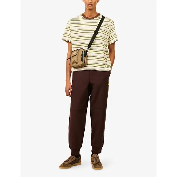 BRAIN DEAD Crew-neck Striped Stretch-cotton T-shirt - Green Multi