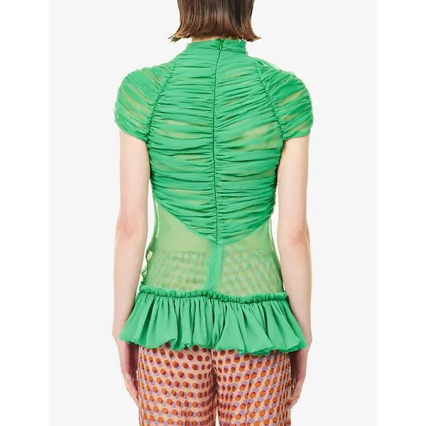 Dries Van Noten Draped Silk Shirt