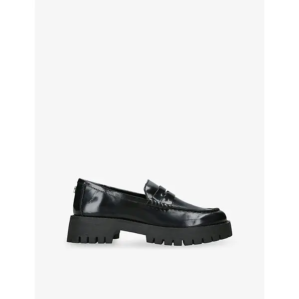 Steve Madden Langsten Leather Loafers - Black