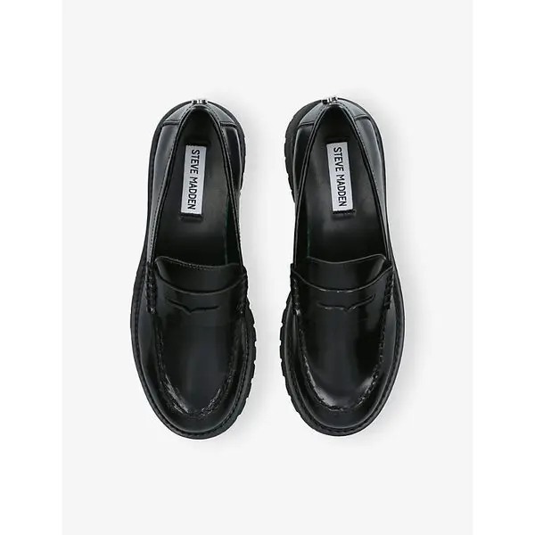 Steve Madden Langsten Leather Loafers - Black