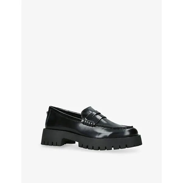 Steve Madden Langsten Leather Loafers - Black