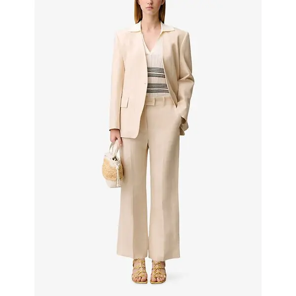 Claudie Pierlot Flared Mid-rise Trousers