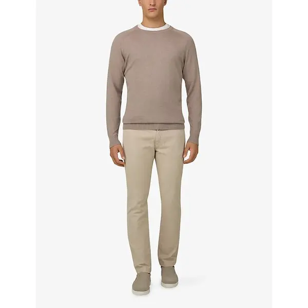 Boggi Milano Cotton, Silk, And Cashmere Crewneck Jumper