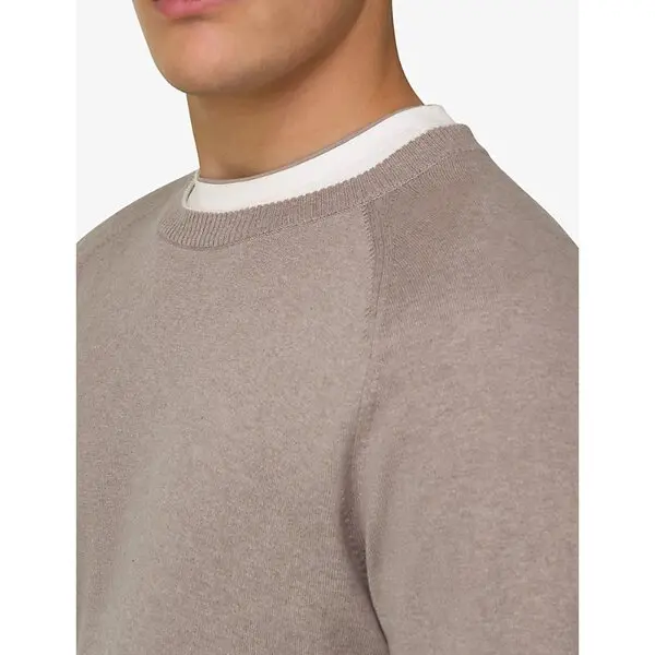 Boggi Milano Cotton, Silk, And Cashmere Crewneck Jumper