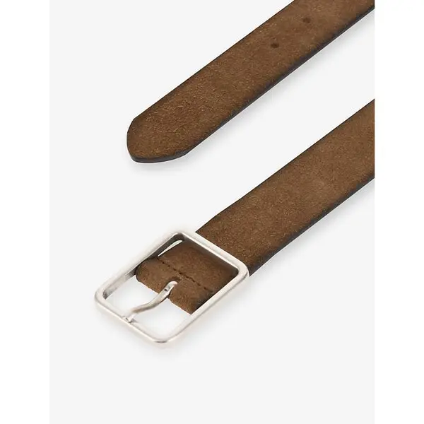 Boggi Milano Suede Belt With Square Buckle