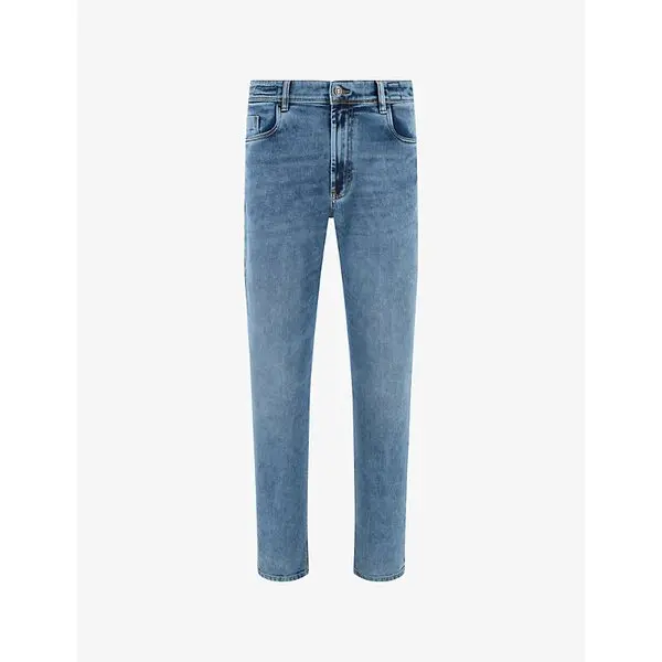 Boggi Milano Regular Straight-leg Stretch-denim Jeans - Medium Blue