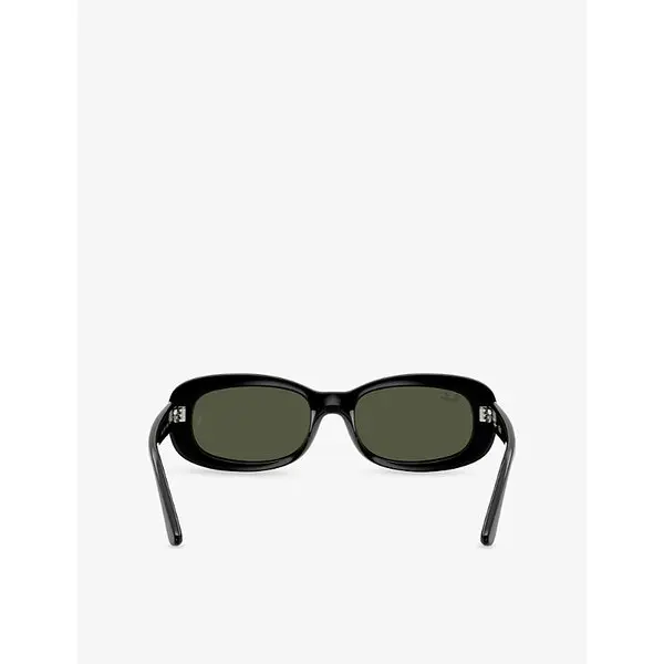 Ray-ban Oval-frame Acetate Sunglasses - Black