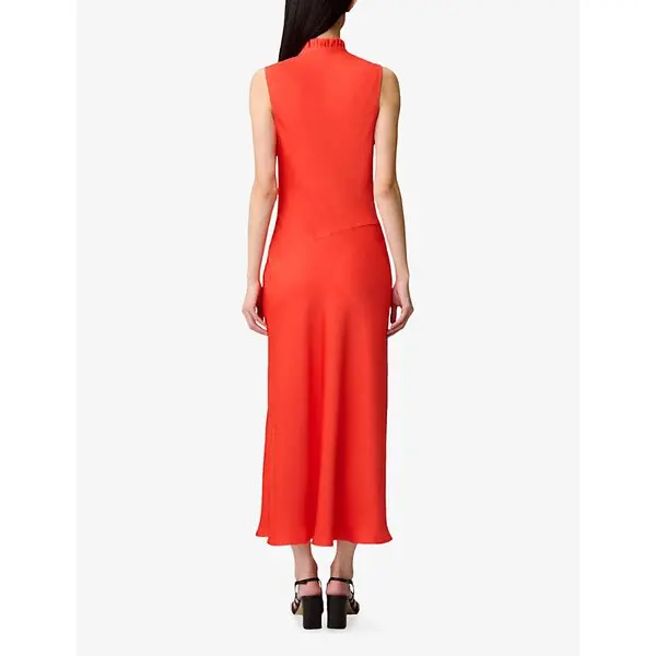 Claudie Pierlot Sleeveless Woven Midi Dress - Tangerine