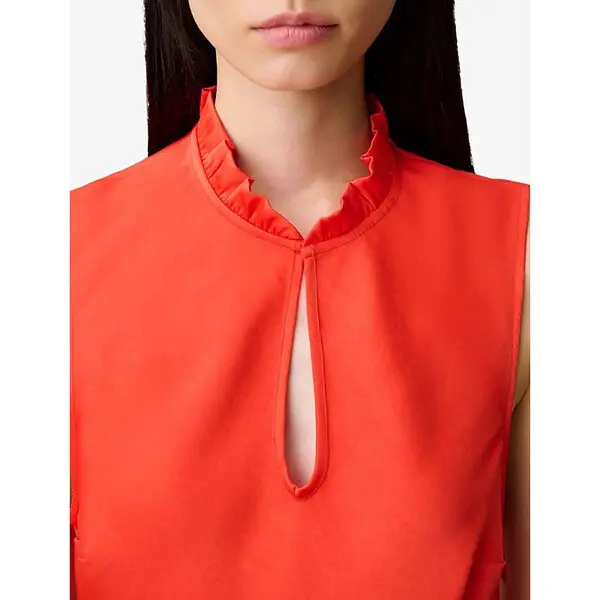 Claudie Pierlot Sleeveless Woven Midi Dress - Tangerine