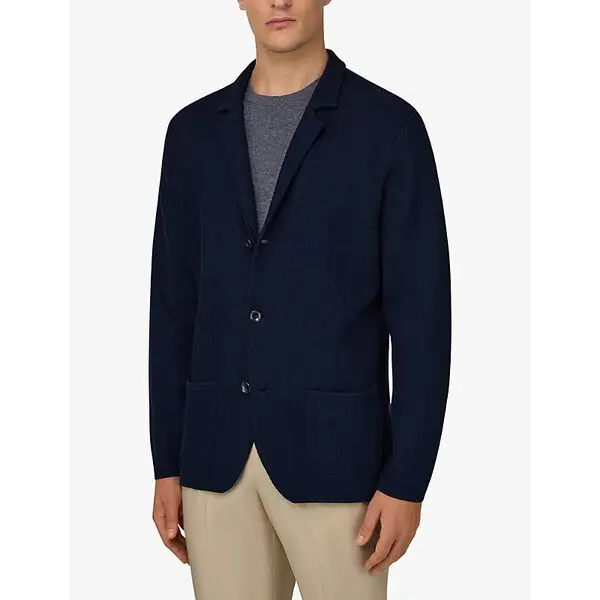 Boggi Milano Regular-fit Single-breasted Cotton Blazer