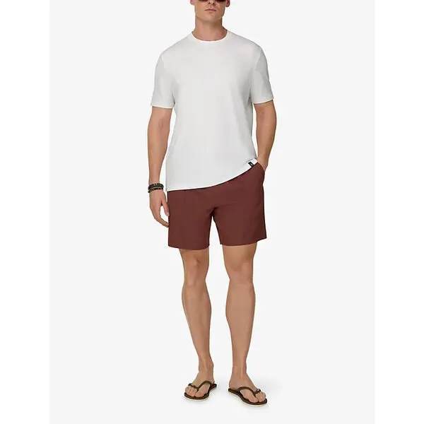 Boggi Milano Branded Short-sleeved Cotton-blend T-shirt - White