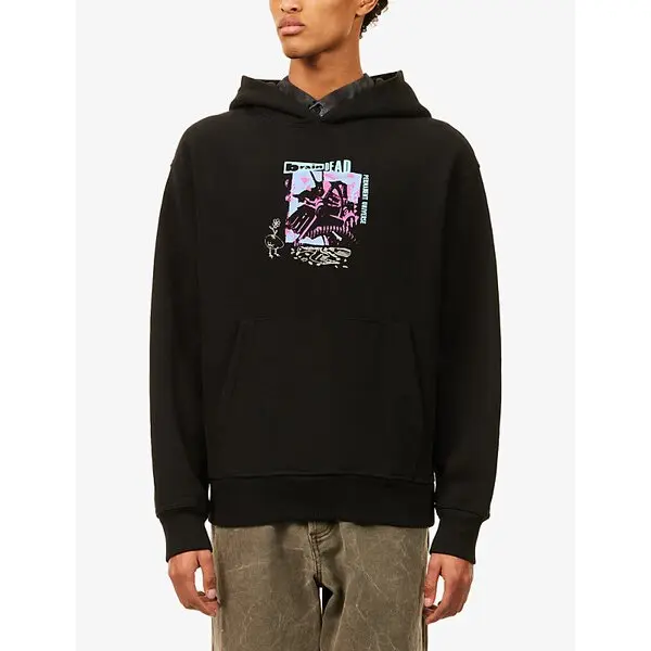 BRAIN DEAD Graphic-print Cotton Hoody
