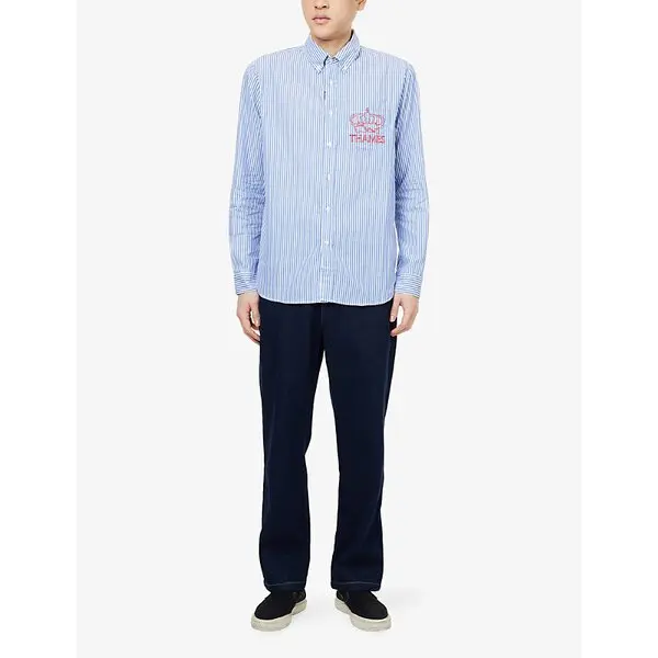 THAMES P.g. Stripe Cotton Shirt