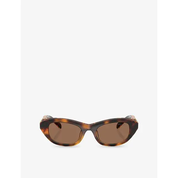 SWAROVSKI Sk6036u Cat-eye Acetate Sunglasses - Brown