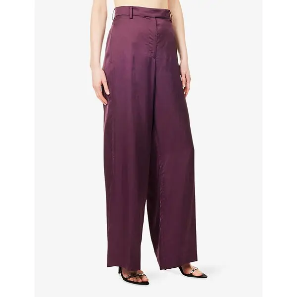 Dries Van Noten Penn Wide-leg Satin Trousers - Auber