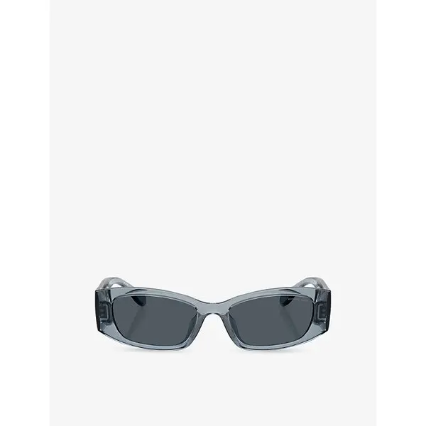 Michael Kors Rectangular-frame Acetate Sunglasses - Blue