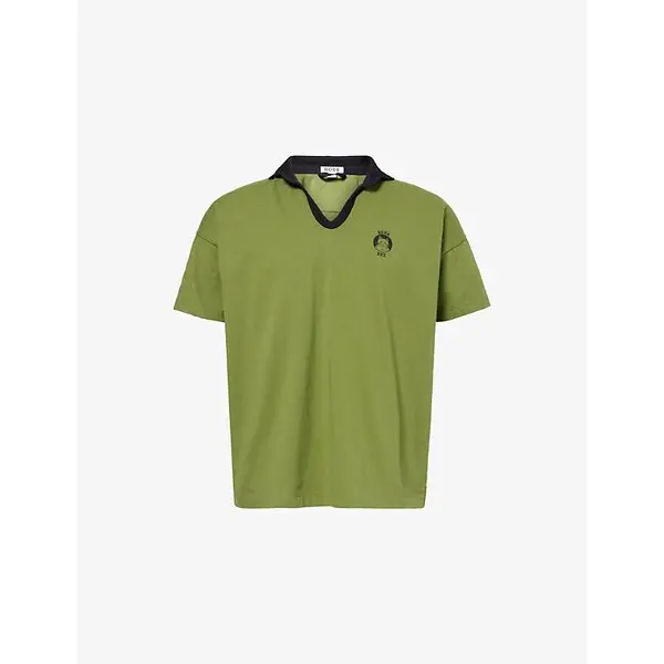 BODE Cat Graphic Cotton Polo Shirt
