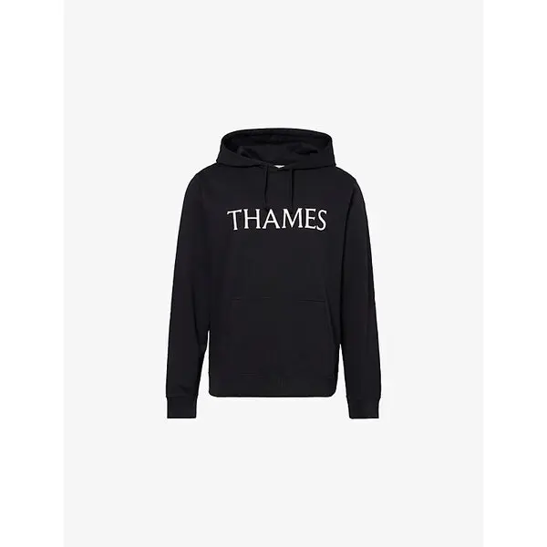THAMES Letters Print Cotton-jersey Hoody