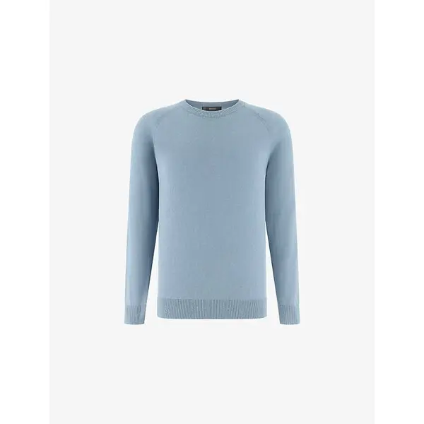 Boggi Milano Crewneck Cotton, Silk And Cashmere Jumper