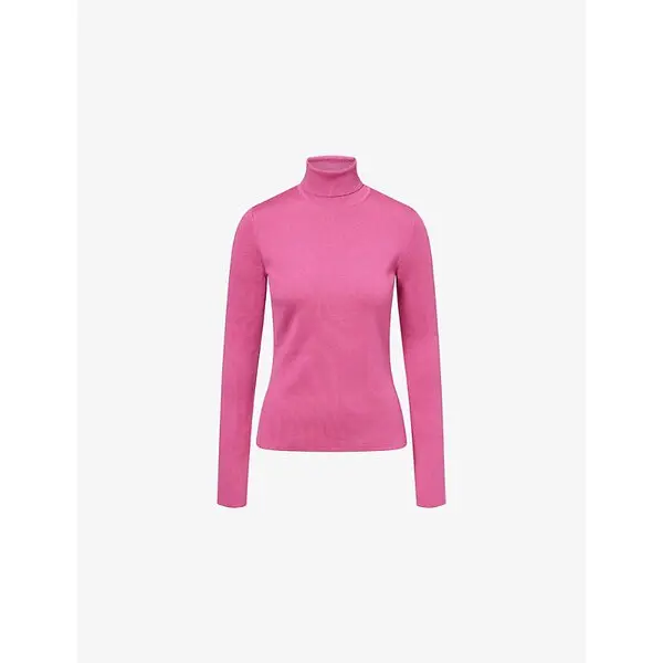 Gabriela Hearst May Roll-neck Wool And Cashmere-blend Jumper - Fuchsia